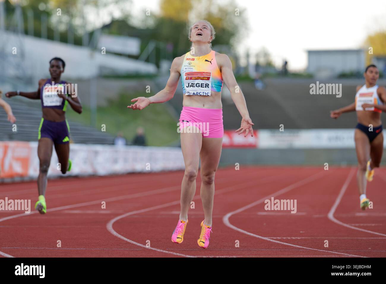 Bergen 20260528. Henriette Jæger in the 300 meters during the Trond ...