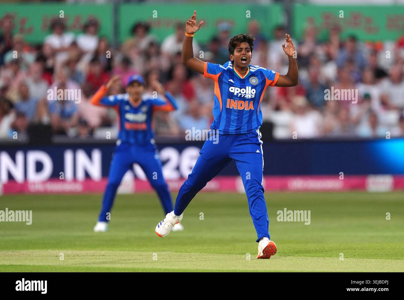India's Arundhati Reddy reacts during the first Vitality IT20 match at ...
