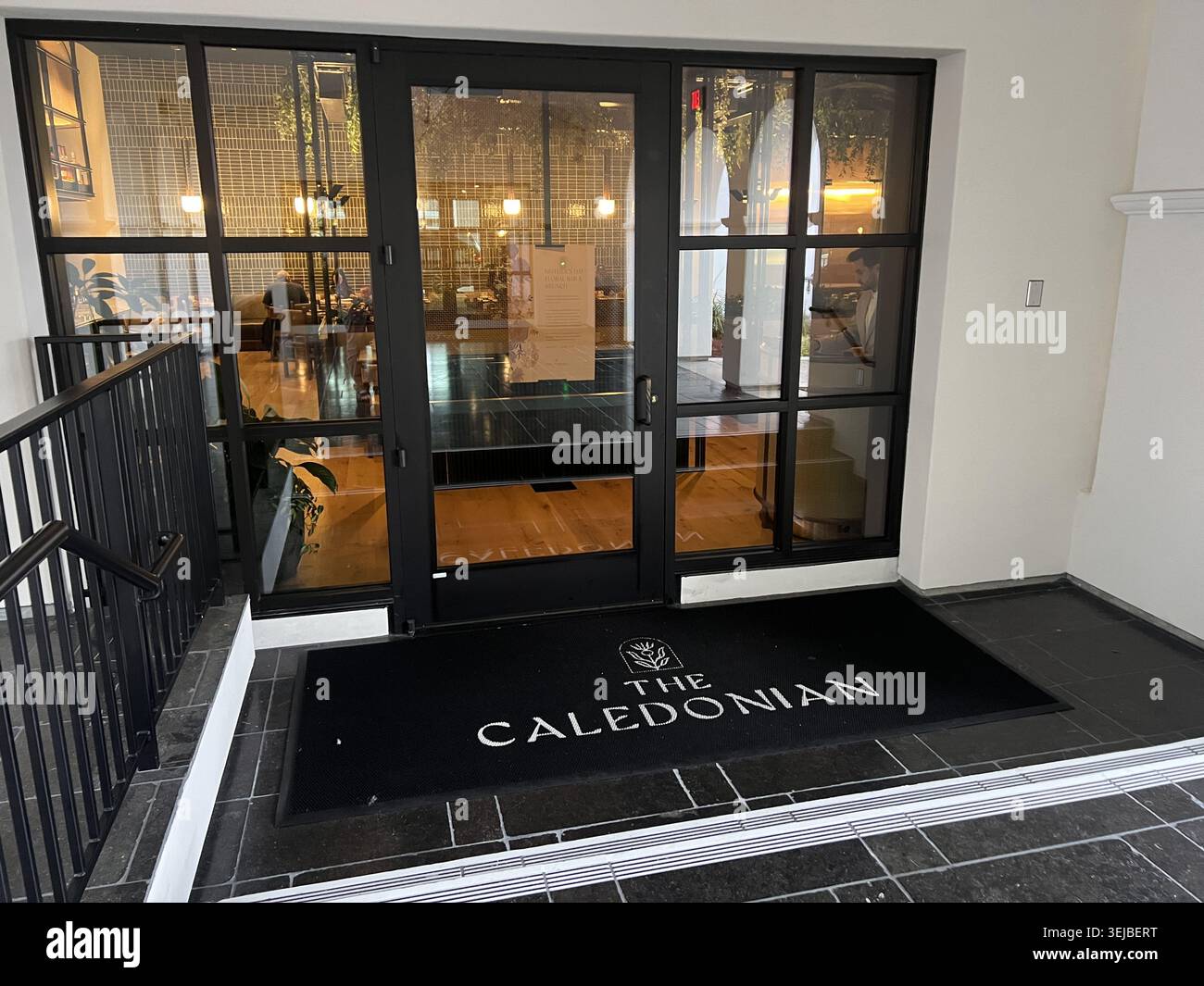 Facade of the Caledonian restaurant, Pacific Grove, California, April ...