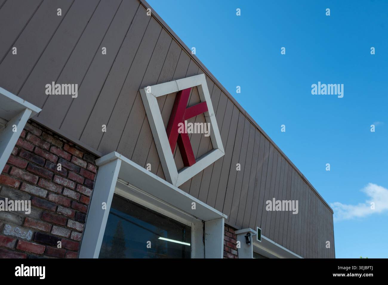 Logo on facade at Diamond K Supply, Lafayette, California, May 13, 2026 ...