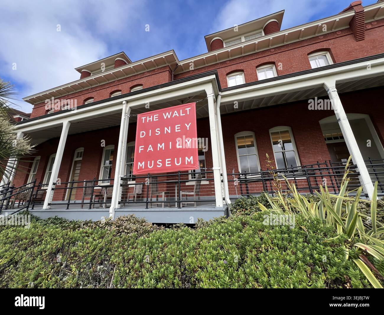 Sign on facade of Walt Disney Family Museum, Presidio, San Francisco ...
