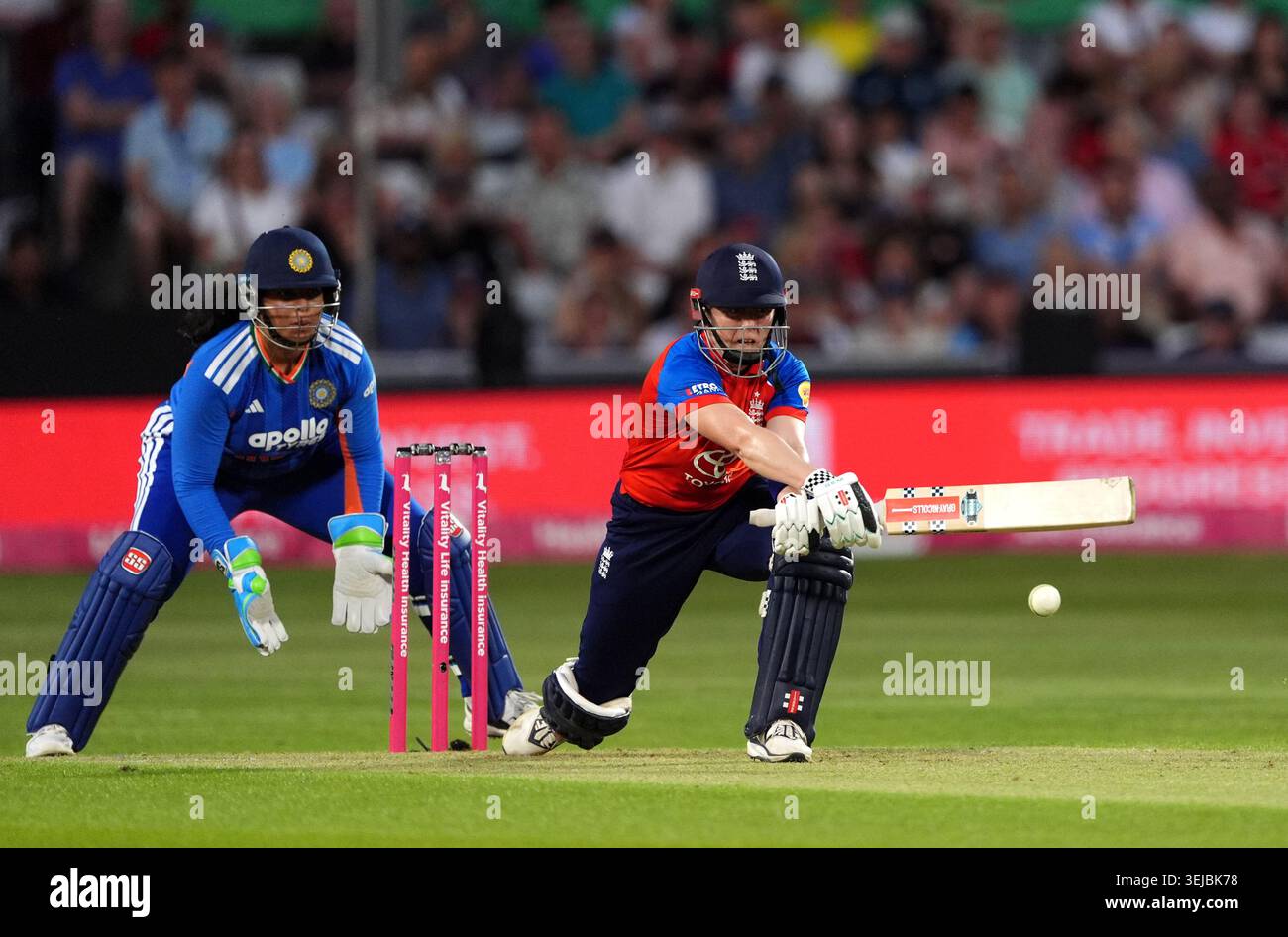England's Heather Knight batting during the first Vitality IT20 match ...