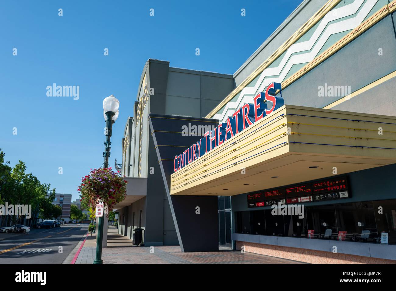 Century Theatres cinema building with marquee and ticket windows on a ...
