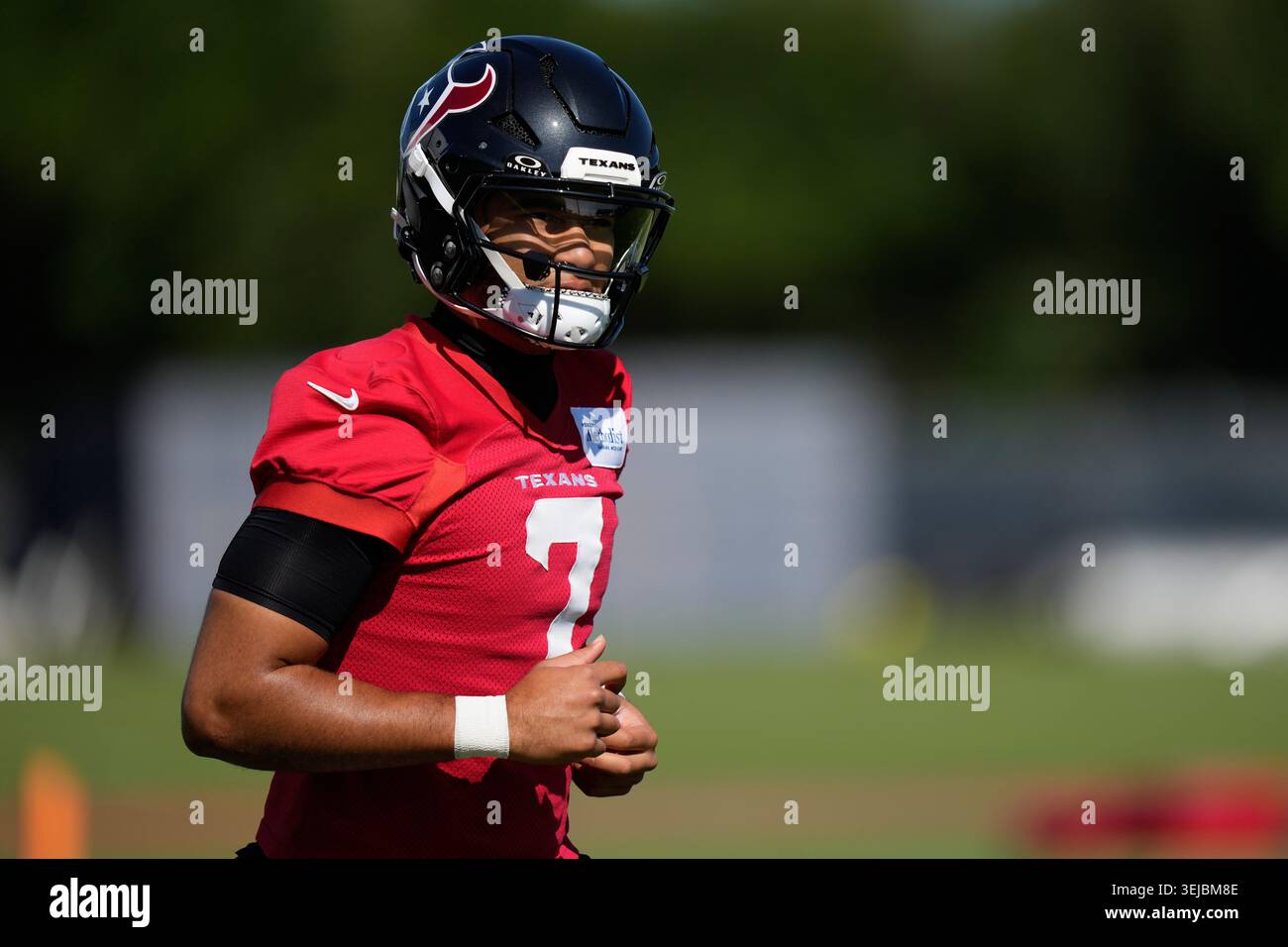 Houston Texans quarterback C.J. Stroud participates in the NFL football ...