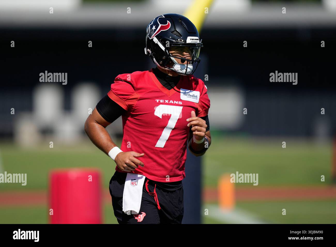 Houston Texans quarterback C.J. Stroud participates in the NFL football ...
