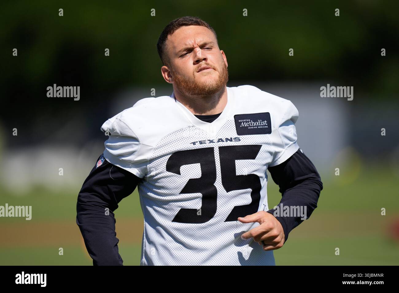 Houston Texans linebacker Jake Hansen participates in the NFL football ...