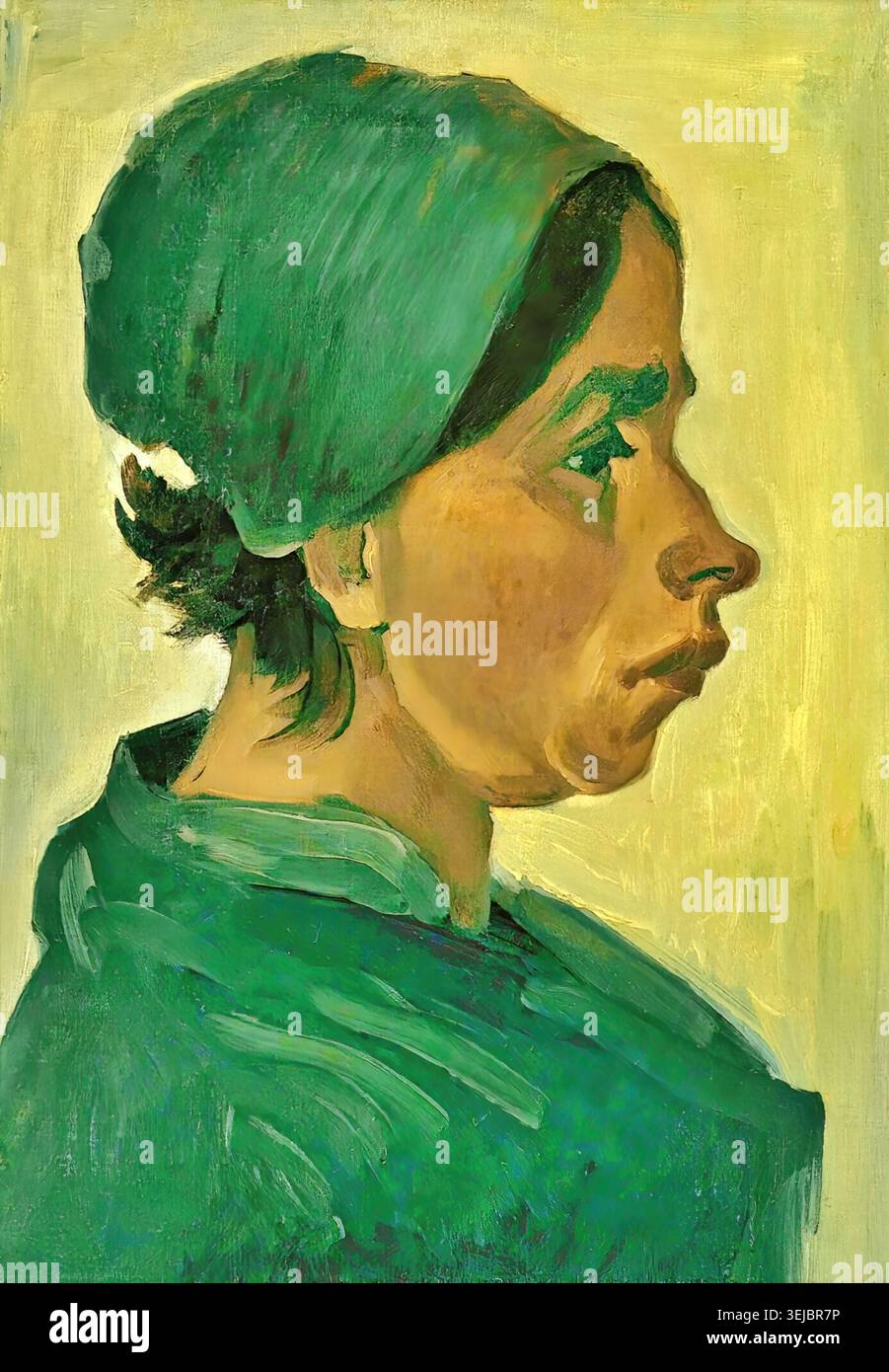Vincent van Gogh "Peasant Woman, Head" 1884 French oil Nuenen coarse ...