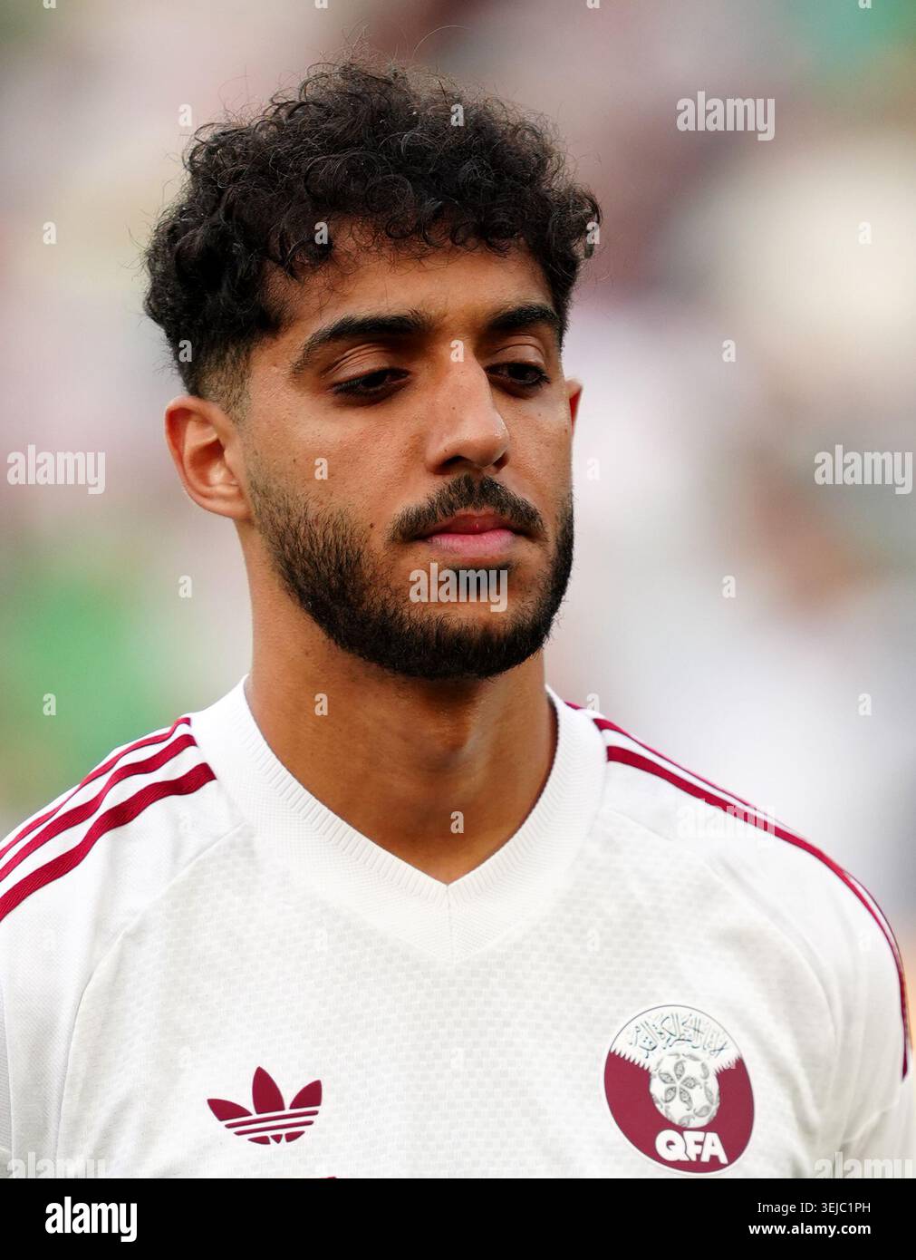 Qatar's Jassem Gaber during an international friendly match at the ...