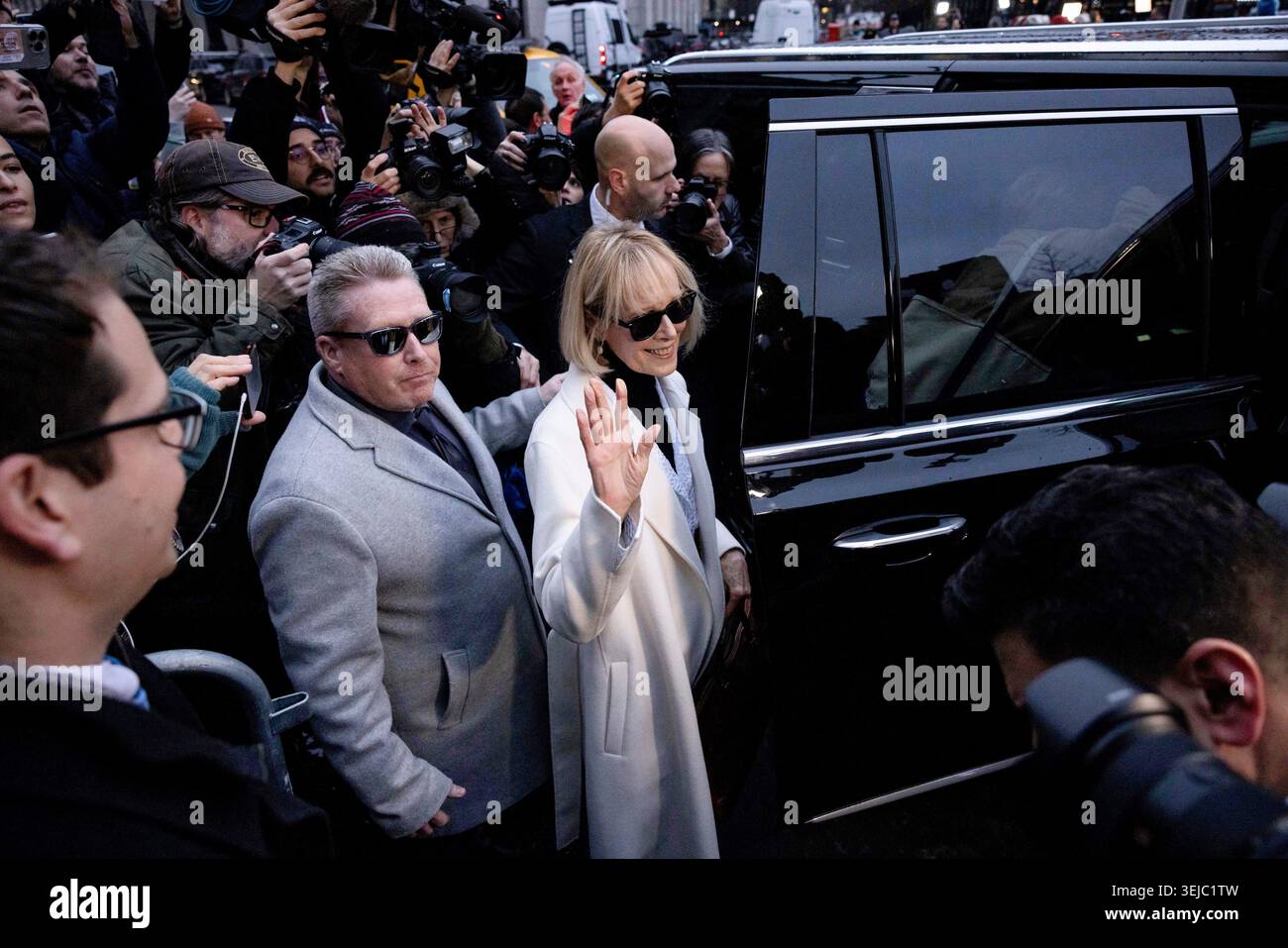 FILE - E. Jean Carroll leaves Federal court, Jan 26, 2024, in New York ...