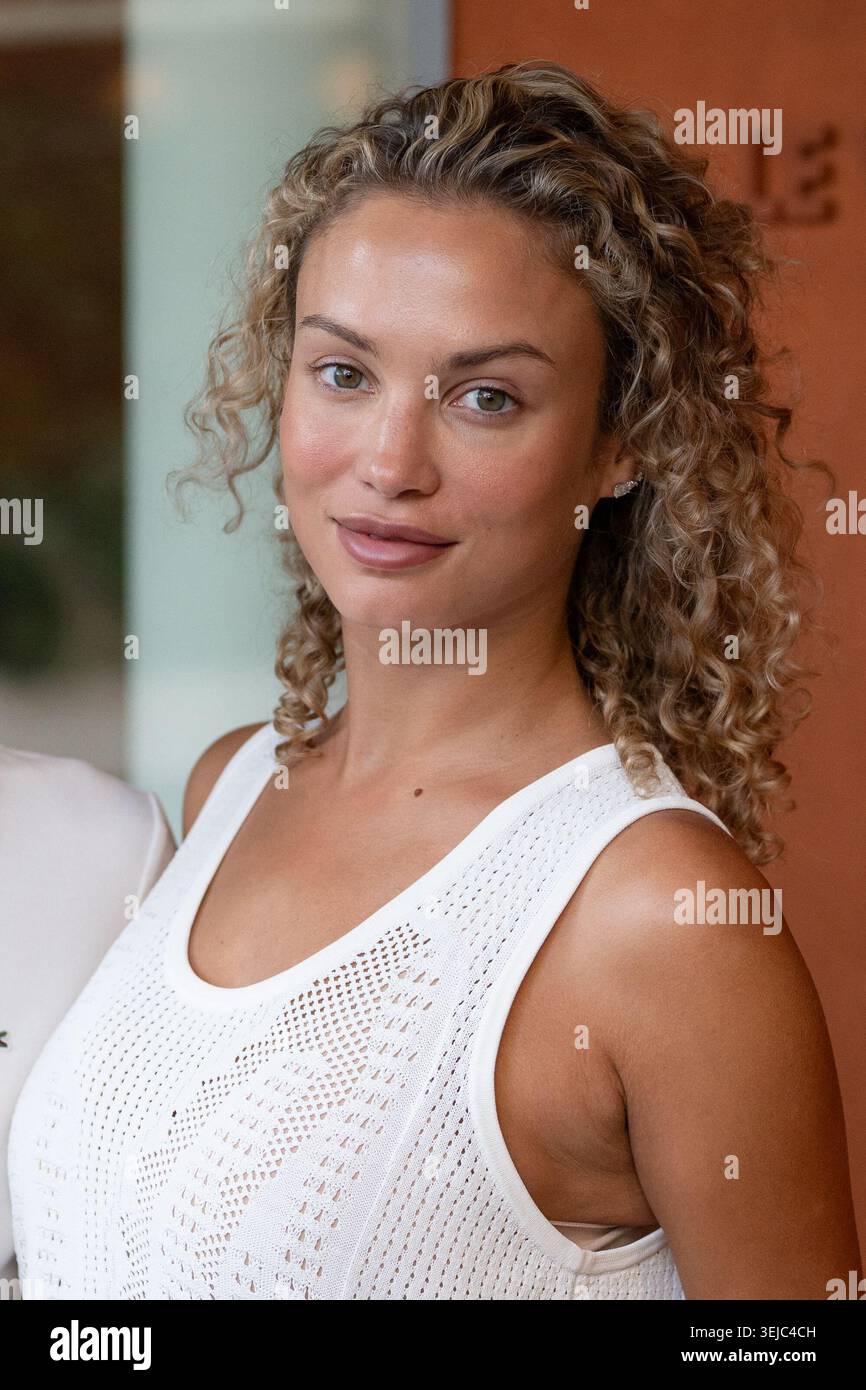 Rose Bertram attends the 2026 French Open at Roland Garros on May 28 ...