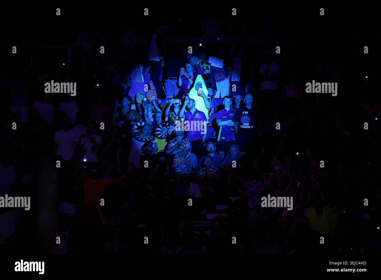 Fans picked out by the search light during the 2026 BetMGM Premier ...