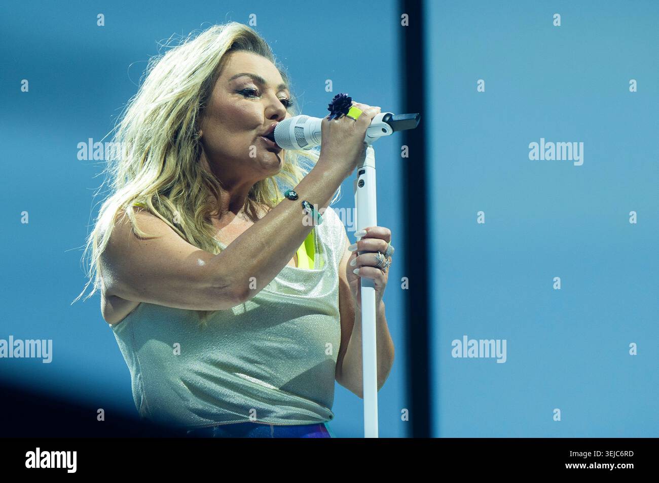 The singer of the group 'La Oreja de Van Gogh', Amaia Montero, during a ...