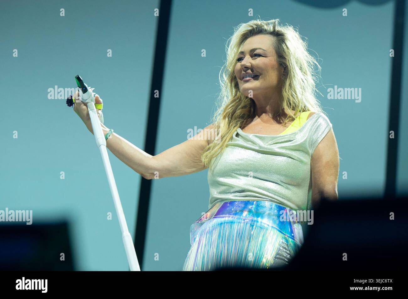 The singer of the group 'La Oreja de Van Gogh', Amaia Montero, during a ...