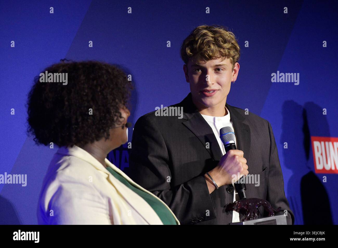 Thelma Buabeng and Jonathan Kriener at the presentation of the Colorful ...