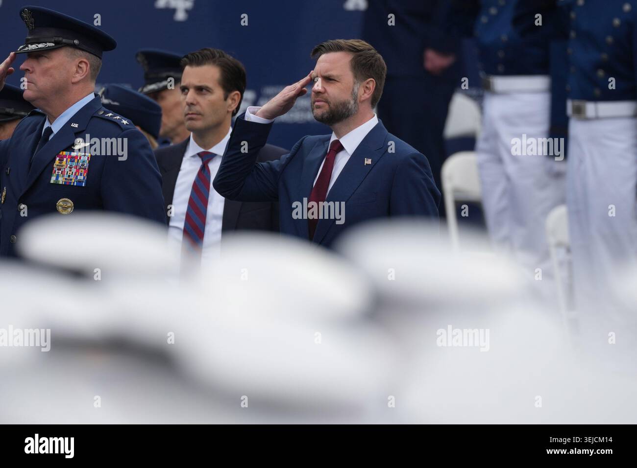 Vice President JD Vance during the graduation ceremony Thursday, May 28 ...