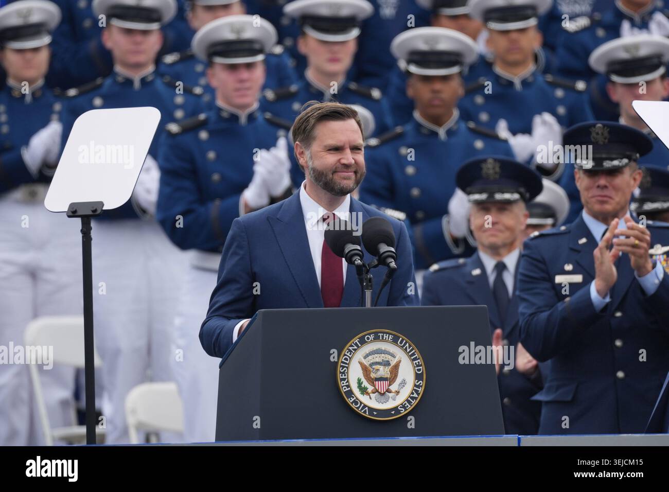 Vice President JD Vance during the graduation ceremony Thursday, May 28 ...