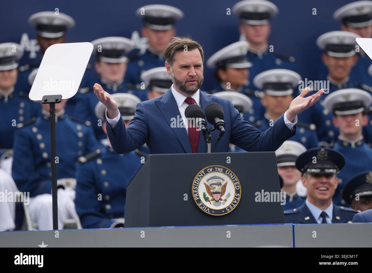 Vice President JD Vance during the graduation ceremony Thursday, May 28 ...