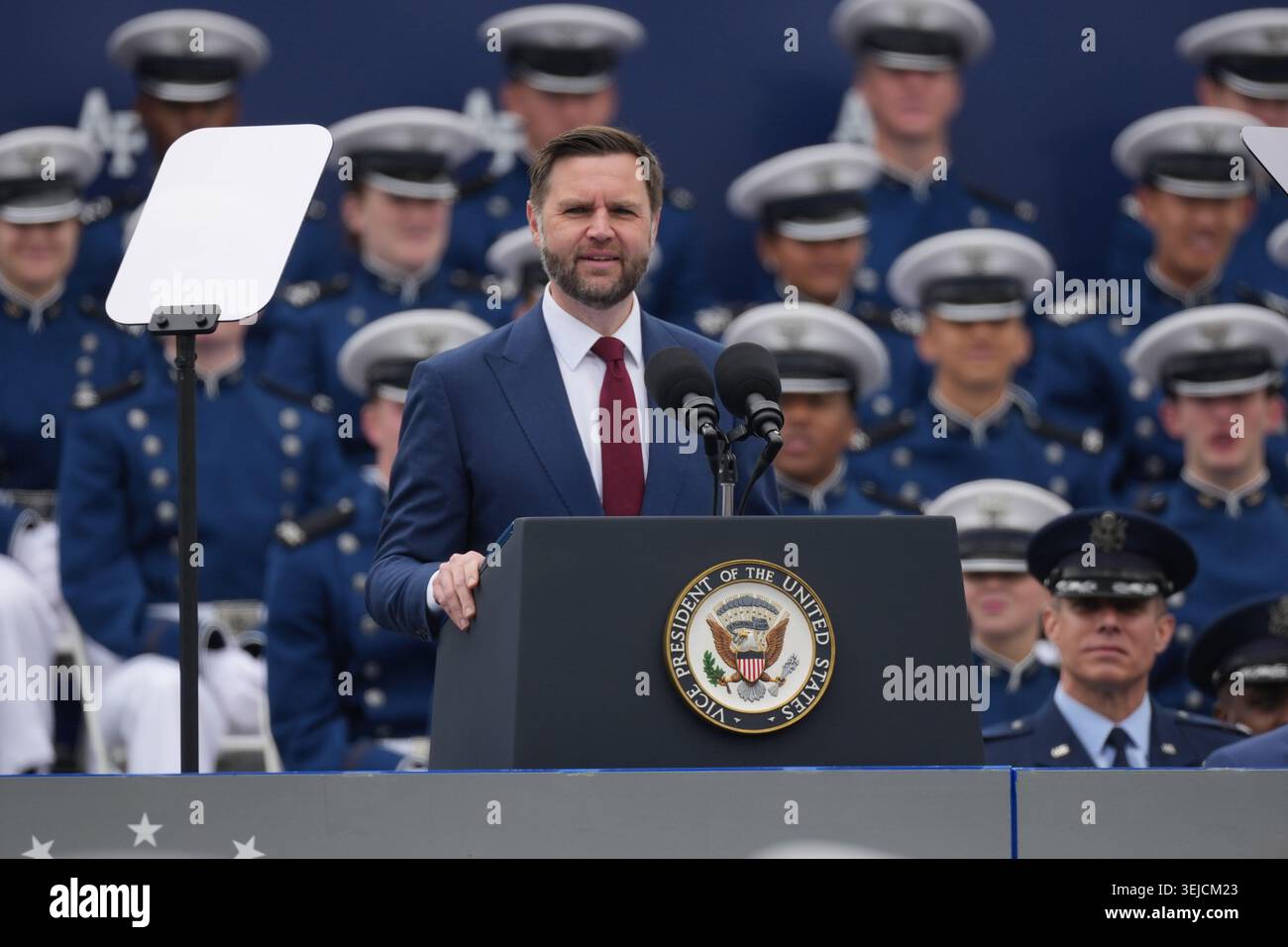 Vice President JD Vance during the graduation ceremony Thursday, May 28 ...