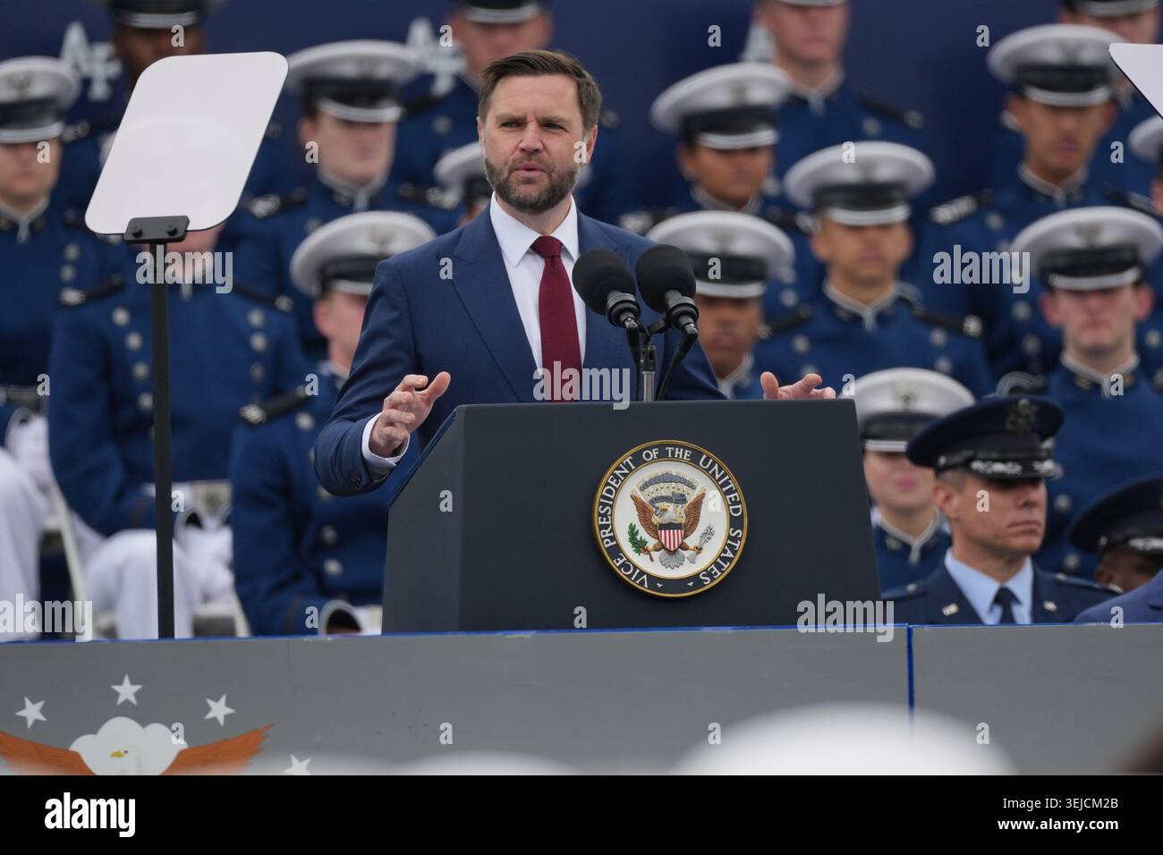 Vice President JD Vance during the graduation ceremony Thursday, May 28 ...
