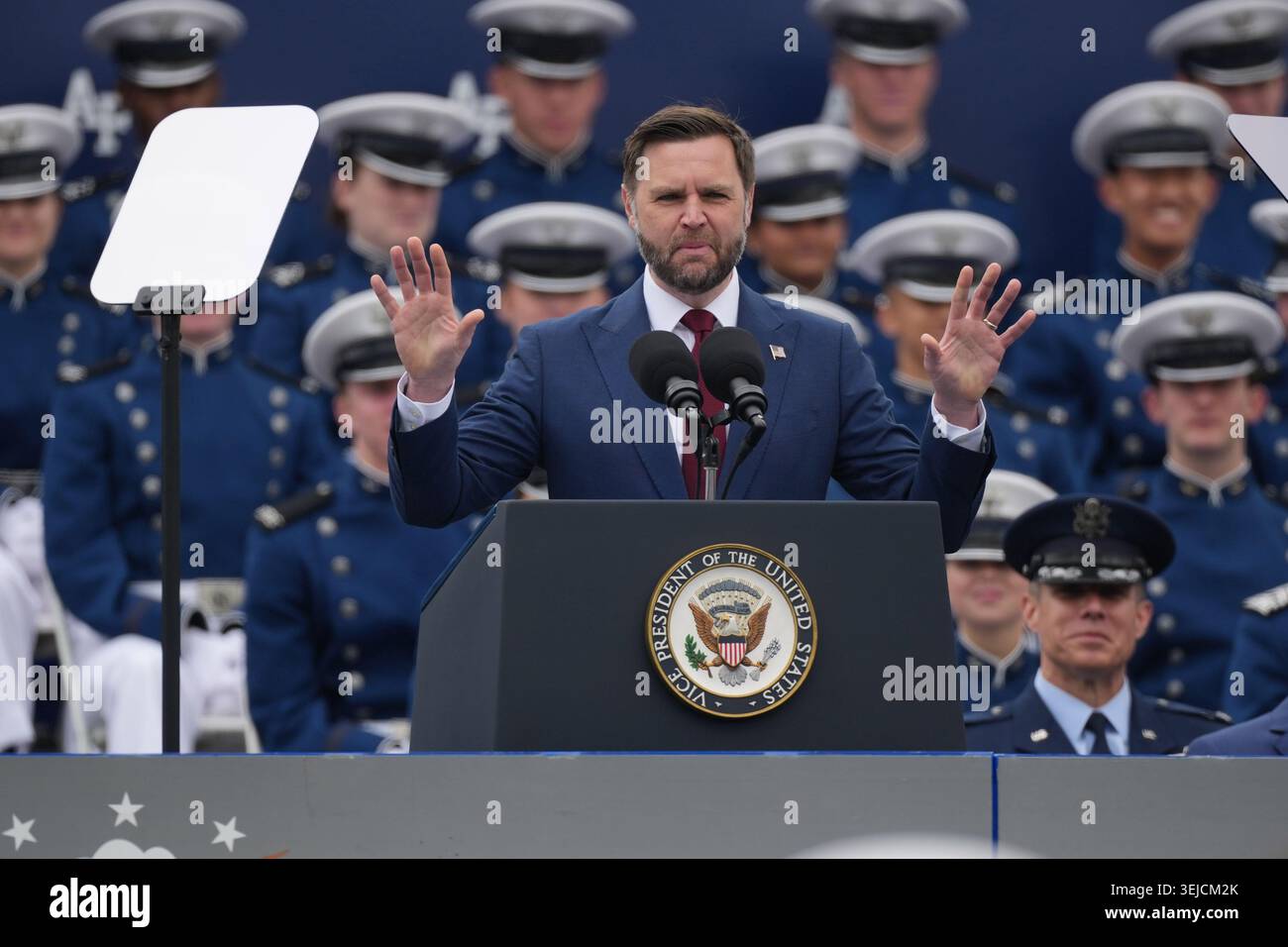 Vice President JD Vance during the graduation ceremony Thursday, May 28 ...