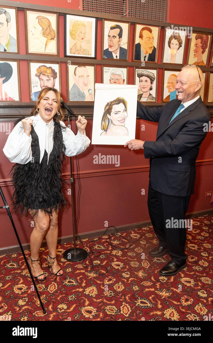 Shoshana Bean poses with Max Klimavicius as she is honored with a ...