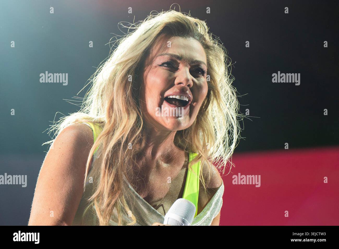 Singer of the group 'La Oreja de Van Gogh', Amaia Montero performs ...