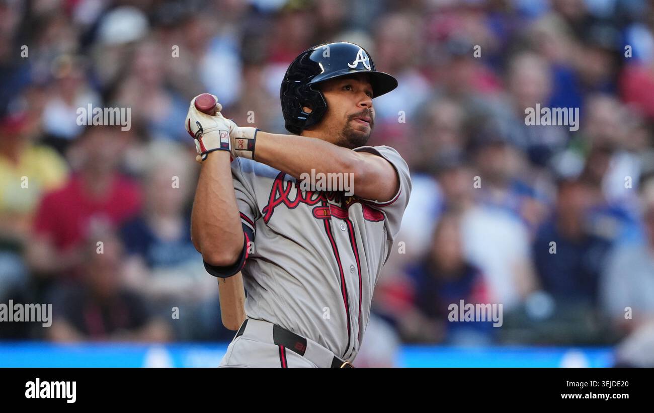 Atlanta Braves' Drake Baldwin swings during a baseball game against the ...
