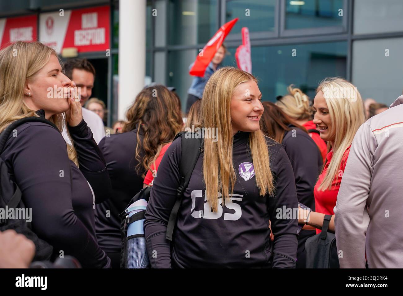 ST HELENS, ENGLAND - May 29: Mia Drescher and Vicky Whitfield as St ...