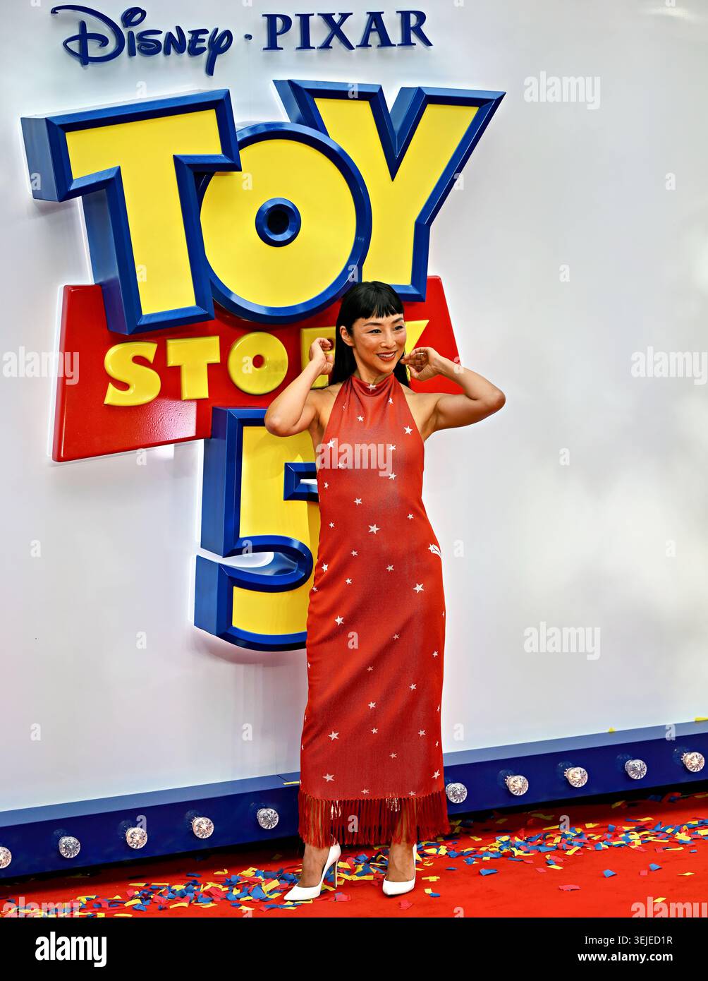 LONDON, ENGLAND - May 28 2026: Greta Lee attends the "Toy Story 5" UK ...