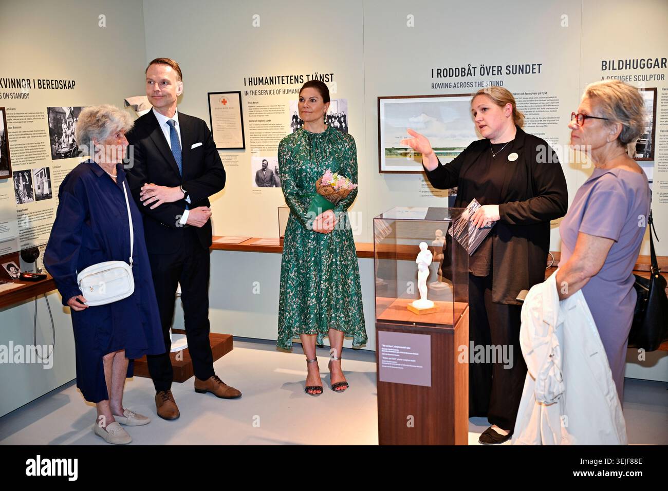 Crown Princess Victoria of Sweden at the inauguration of the exhibition ...