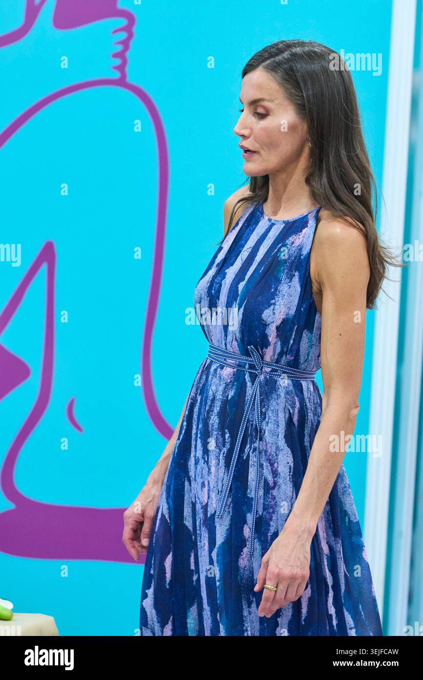 Queen Letizia of Spain attends Opening of Madrid Book Fair at El Retiro ...