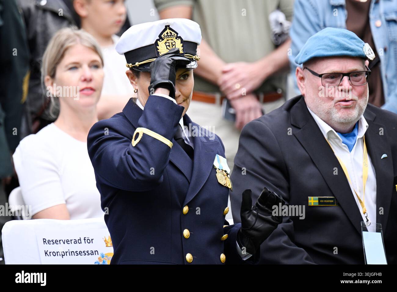 Crown Princess Victoria at the Veteran's Day celebration at Bastionen ...