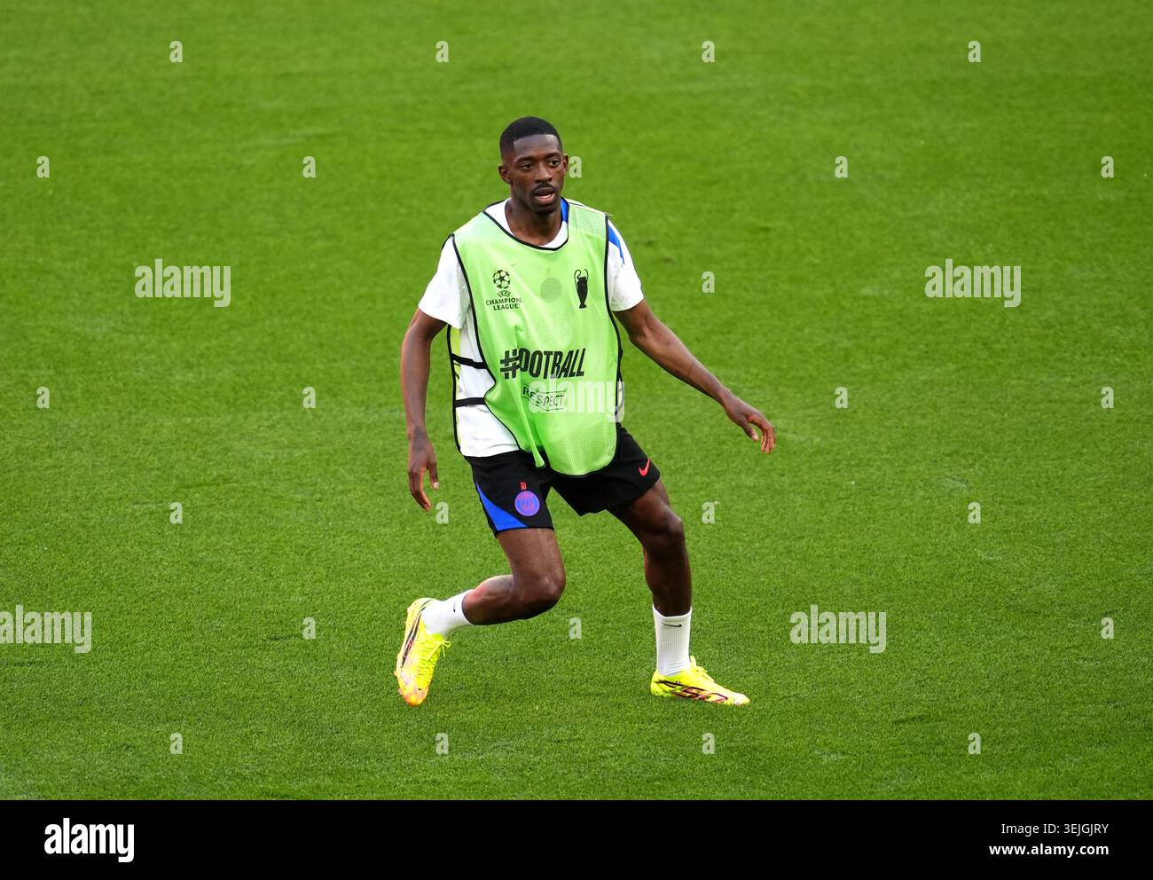 Paris Saint-Germain's Ousmane Dembele during a training session at the ...