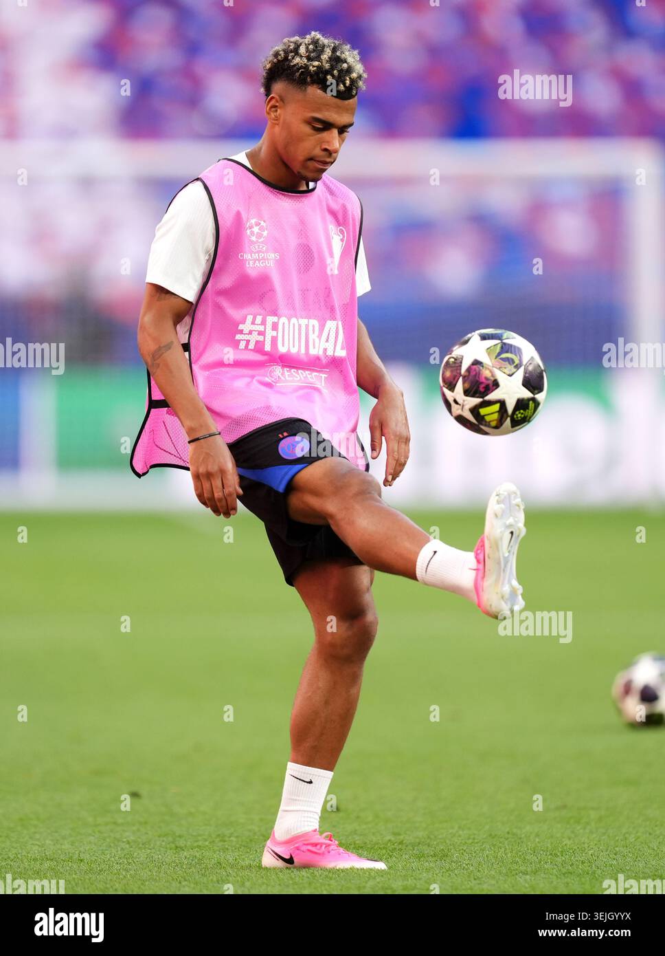Paris Saint-Germain's Desire Doue during a training session at the ...