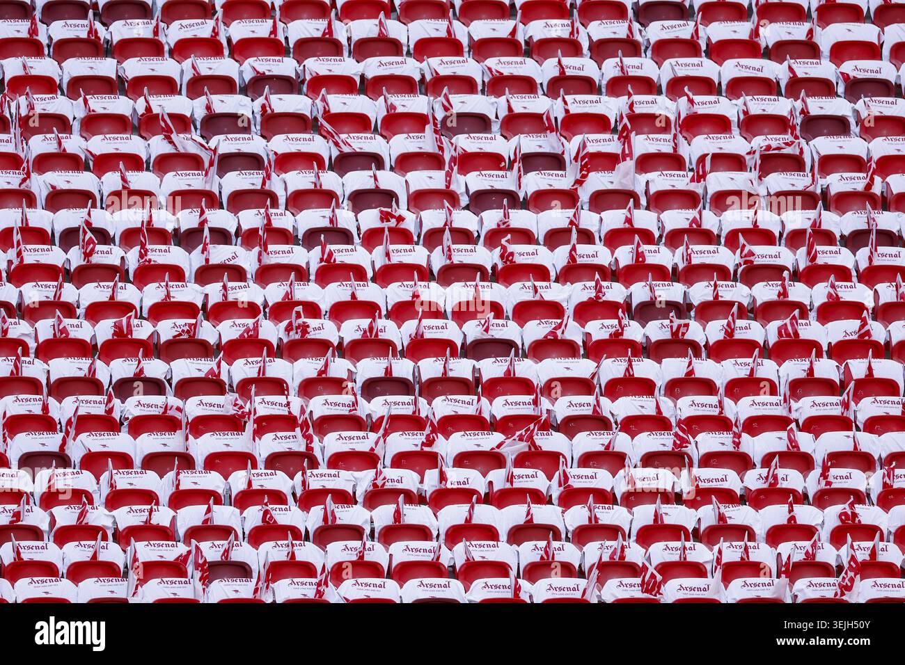 BUDAPEST - Arsenal FC shirts in the stands during the MD-1 training ...