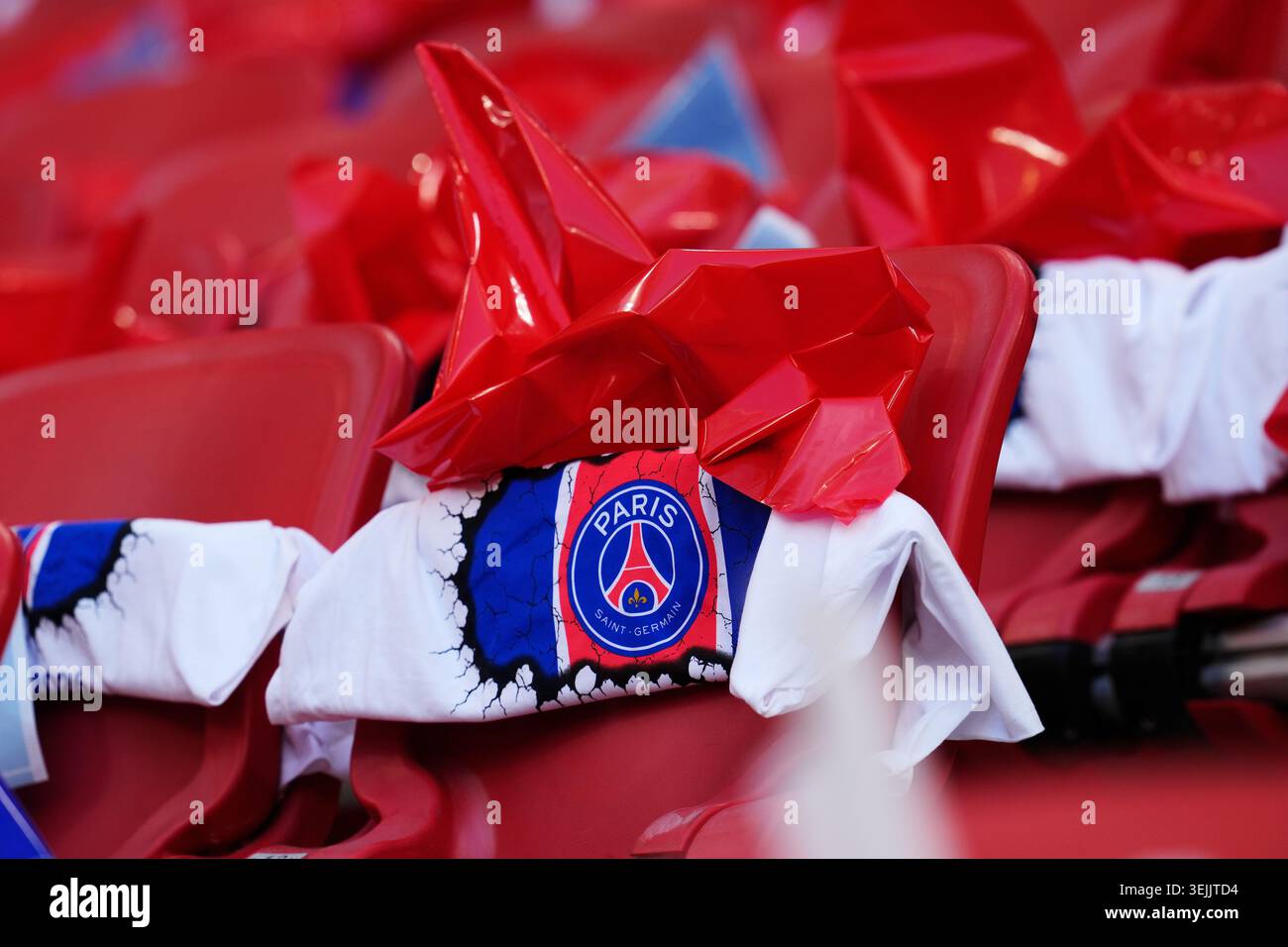 PSG branding at the Puskas Arena, Budapest. Picture date: Friday May 29 ...