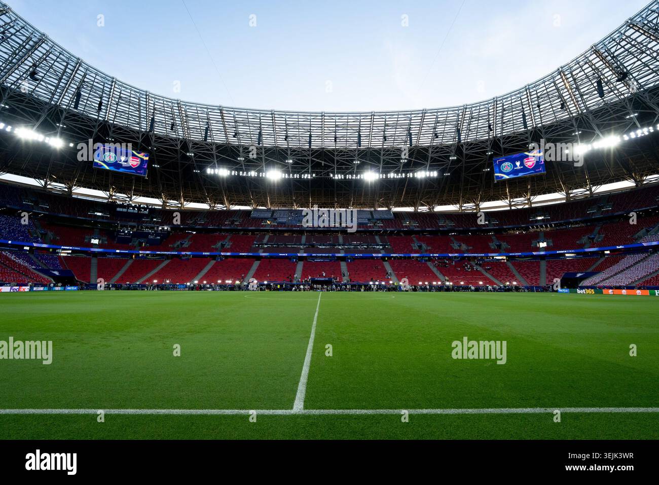 General view of Puskas Arena during the Arsenal FC Training Session ...