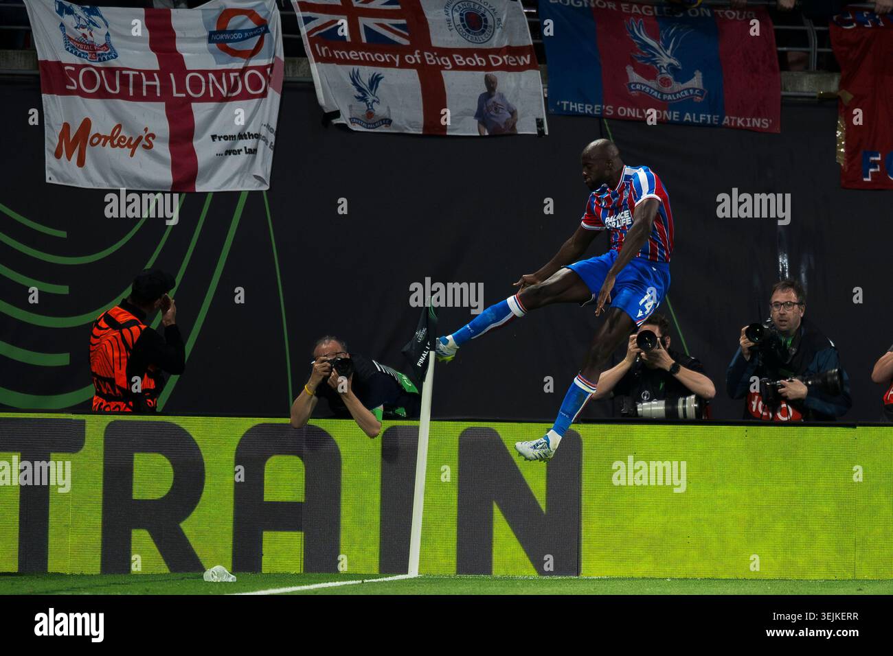 Jean-Philippe Mateta of Crystal Palace FC celebrates after scoring a ...