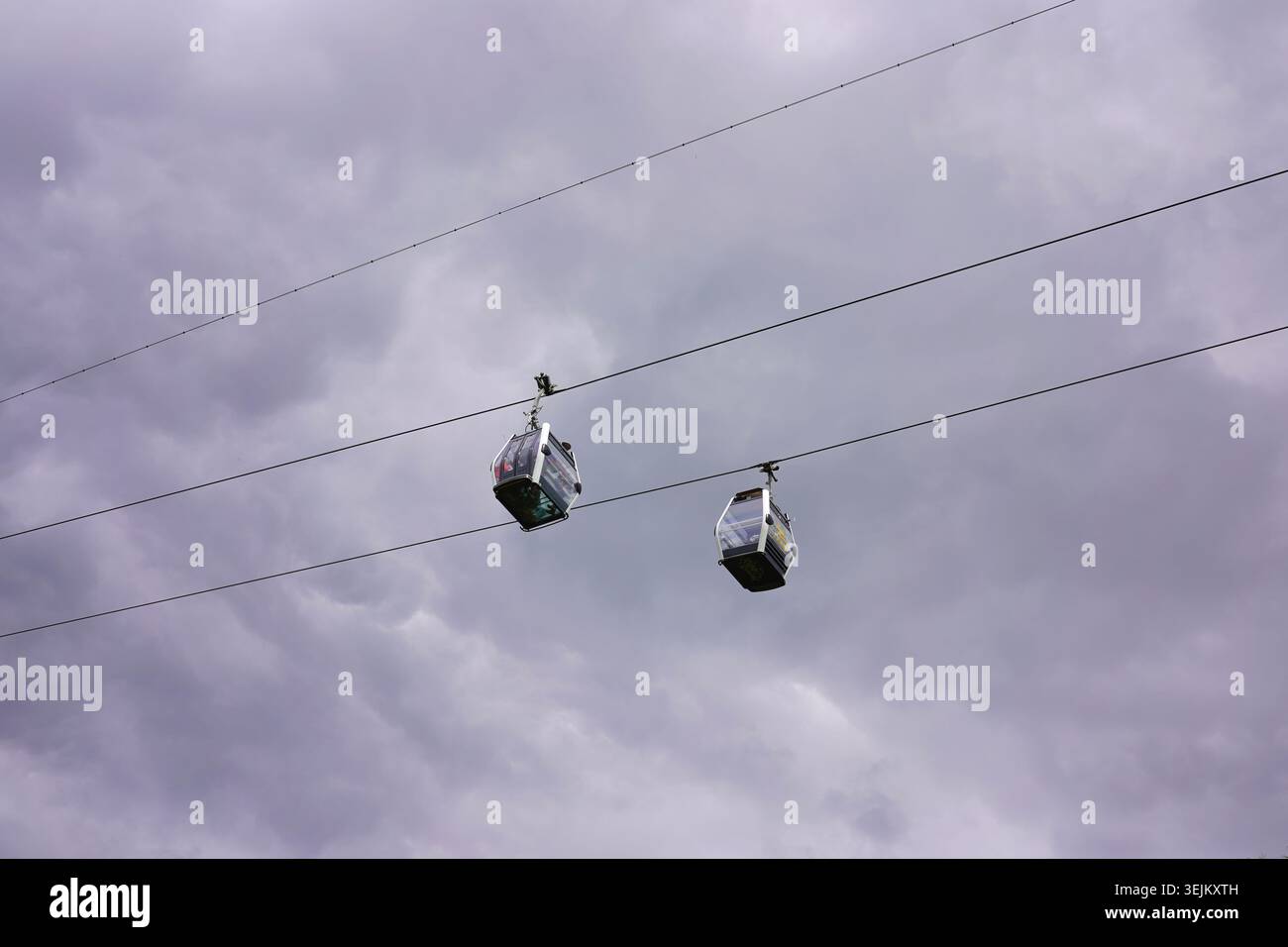 SAINT-AIGNAN, FRANCE - MAY 14, 2026: Cable cars of the ZooParc de ...