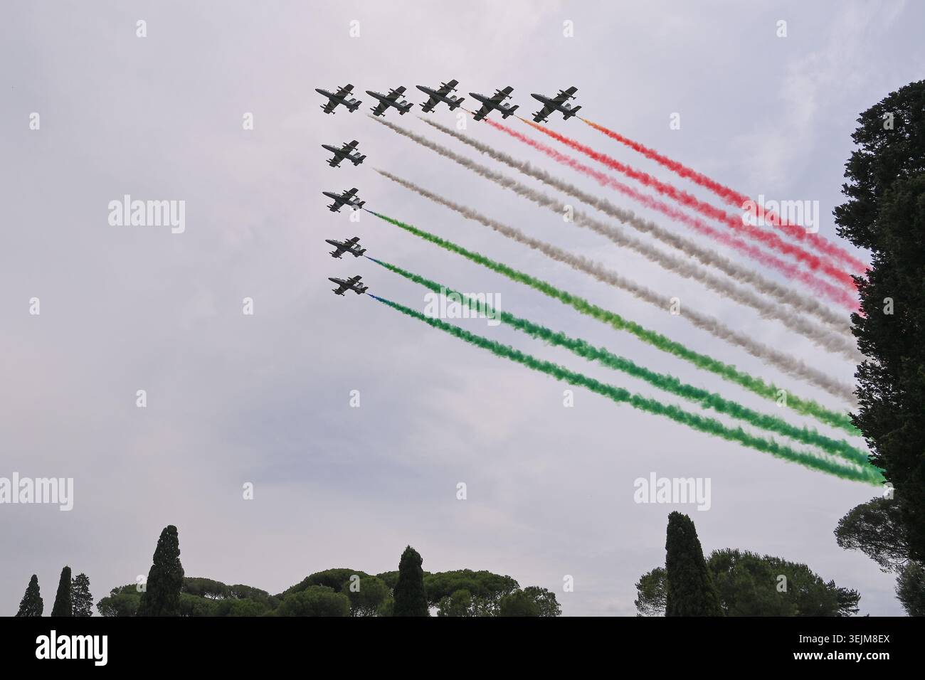 IPA85169278 - The Frecce Tricolori before the 93rd CSIO Roma 2026 ...