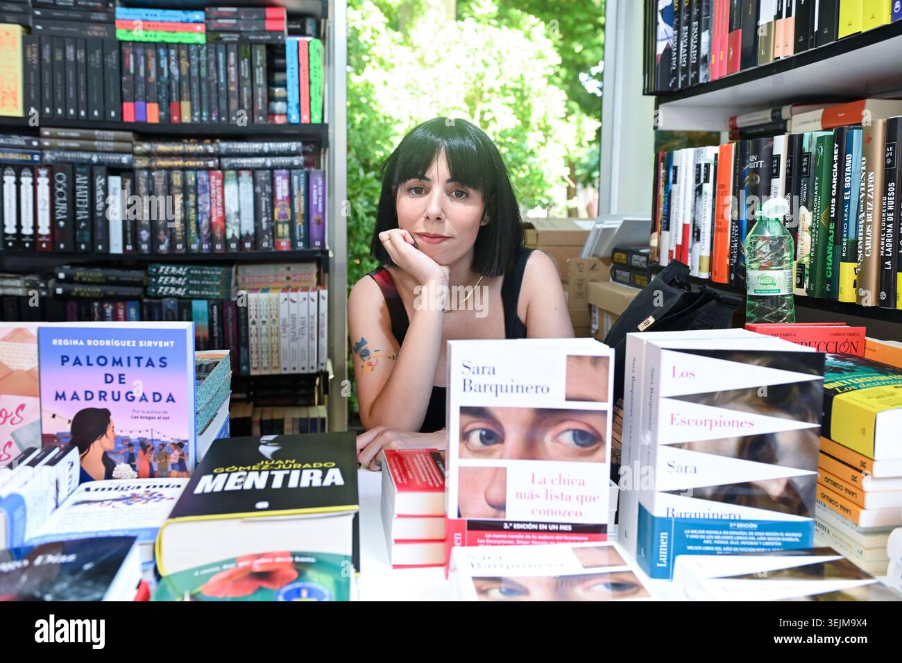 The writer Sara Barquinero poses during the first day of the 85th ...