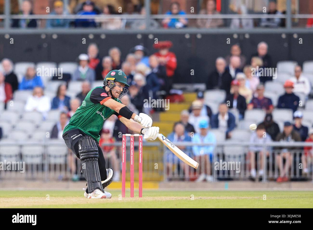 Nick Kelly of Leicester batting during the Vitality T20 Blast match ...