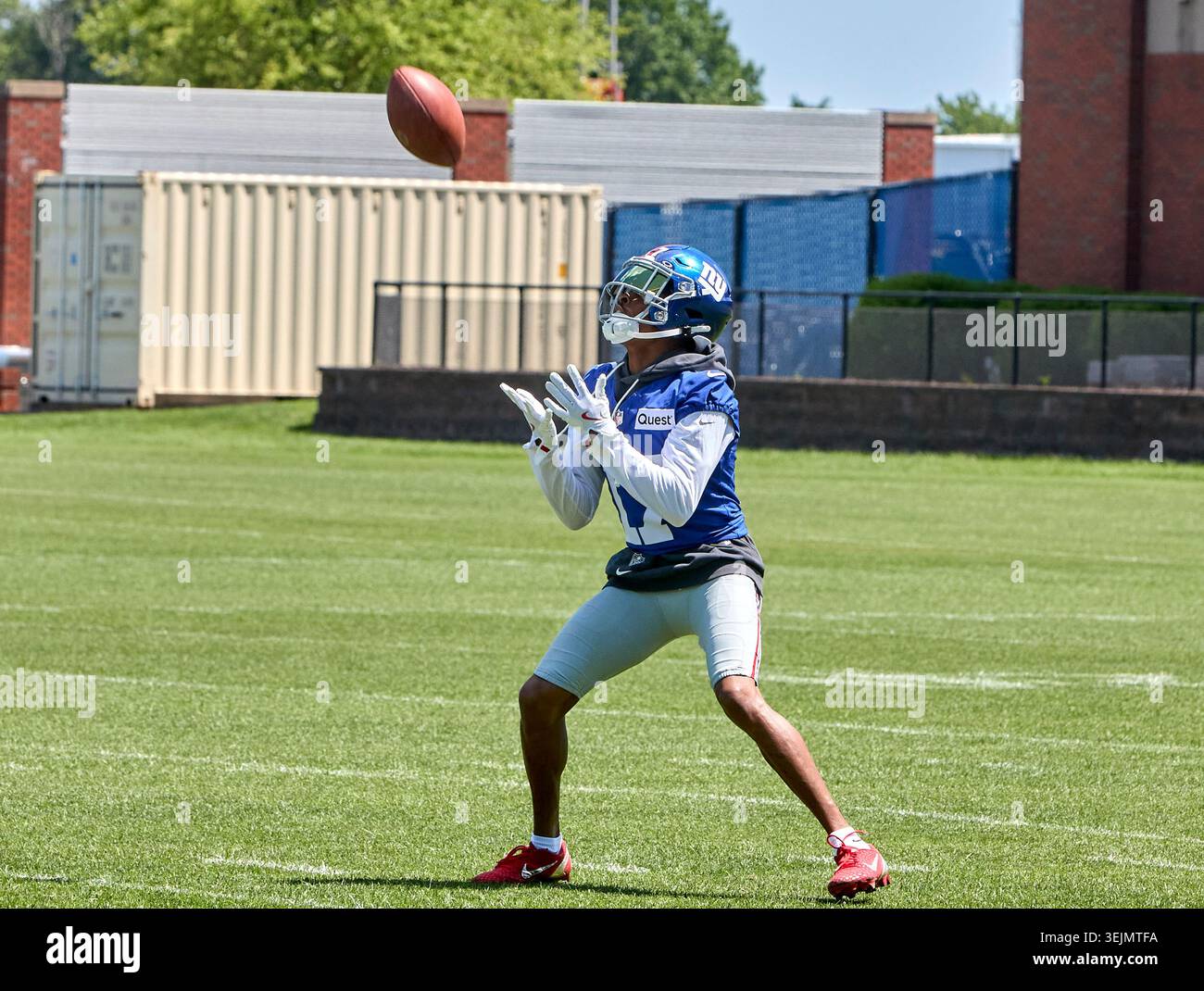 New York Giants Darnell Slayton (17) during organized team activities ...