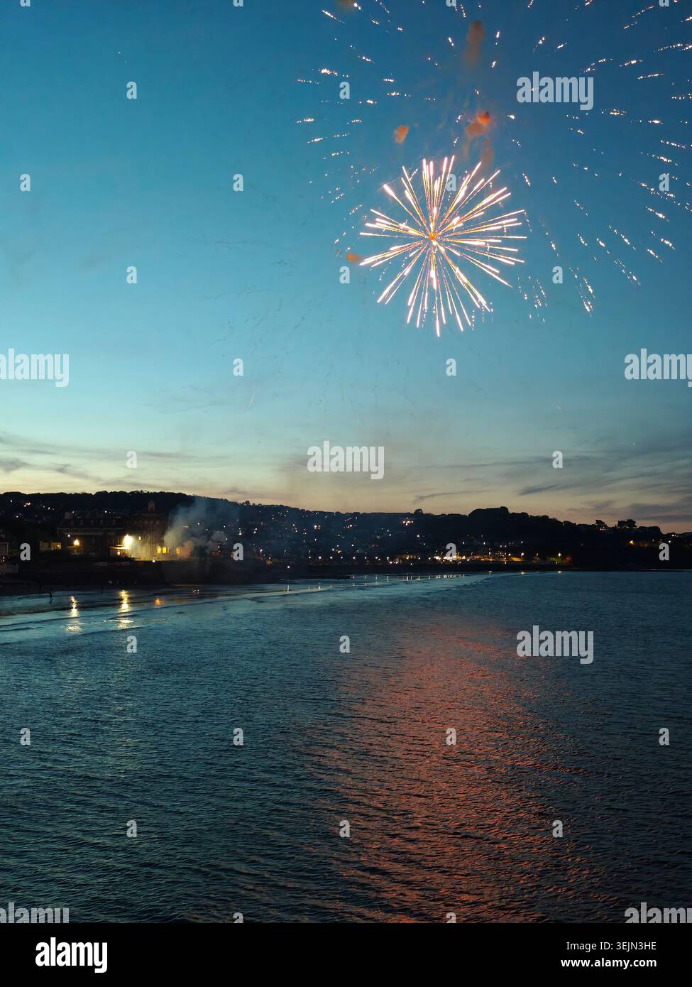 Torbay, UK. May 29, 2026. Fireworks conclude the first night of the ...
