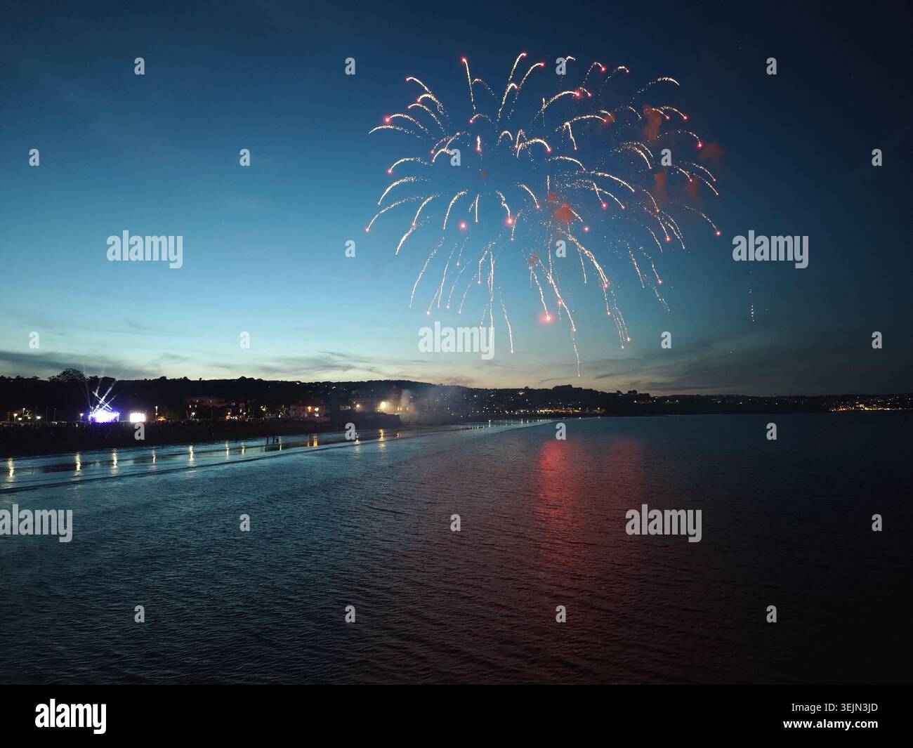 UK. May 29, 2026. Fireworks conclude the first night of the English ...