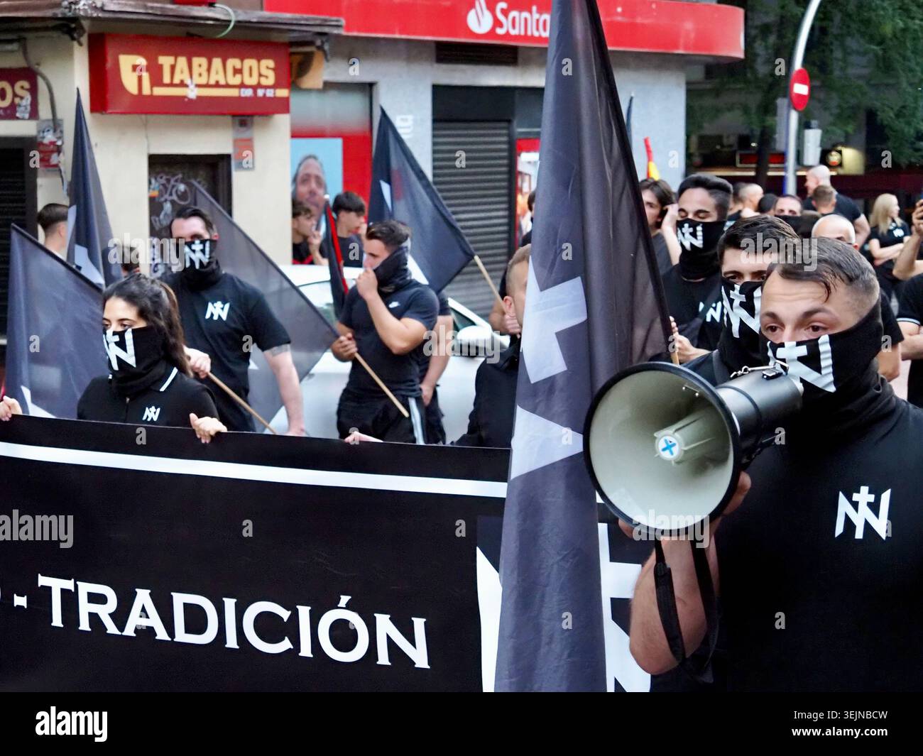 MADRID, SPAIN - MAY 30: Participants from nationalist groups gather on ...