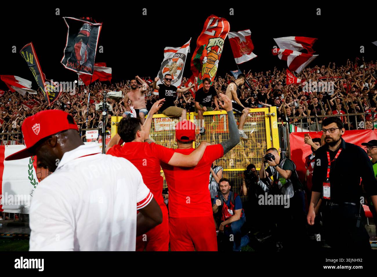 AC Monza celebrates the Serie A promotion during the Serie B match ...