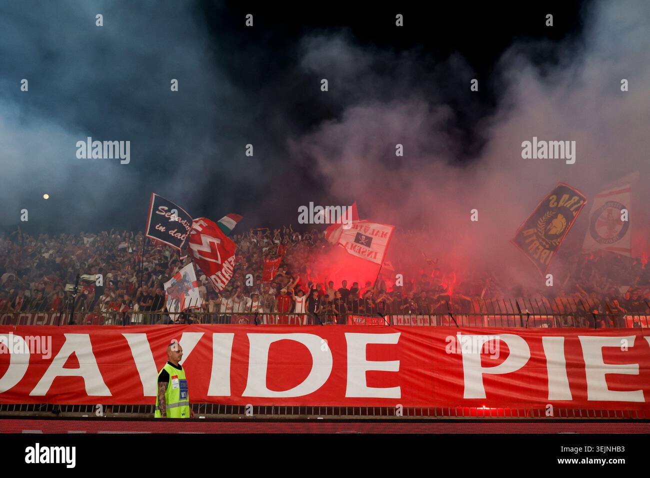 Monza supporters celebrates the Serie A promotion during the Serie B ...