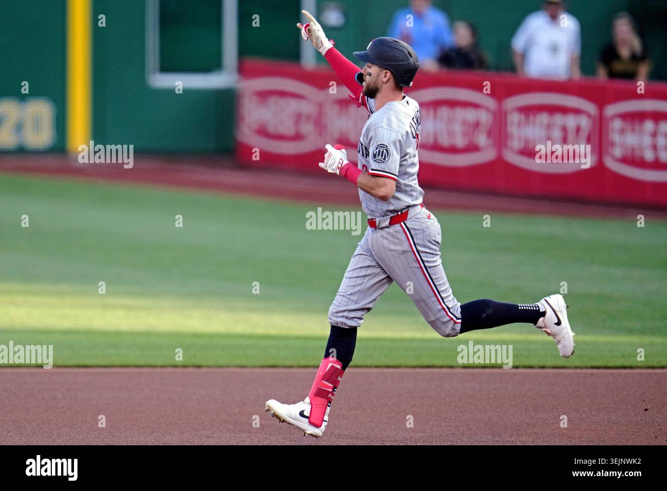 Minnesota Twins' Kody Clemens rounds the bases after hitting a solo ...