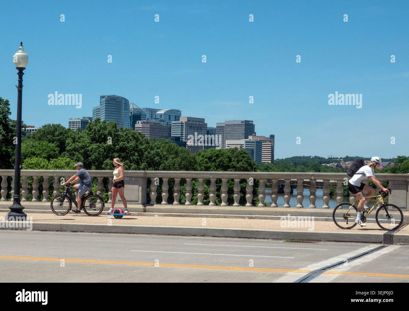 WASHINGTON, DC - MAY 29: Rosslyn, Virginia from the Memorial bridge in ...